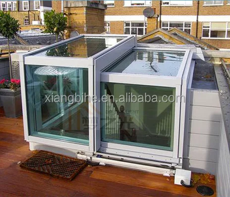 L-shaped Electric Sliding Skylight At Staircases Entrance - Buy ...