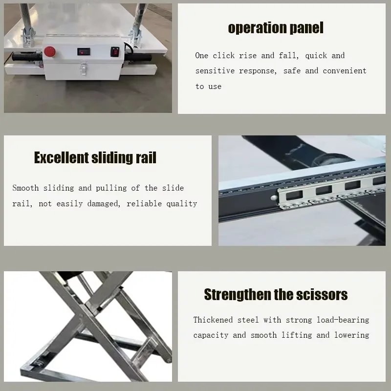 Electric Hydraulic 4-Wheel Lift Table Trolley New Condition Scissor ...