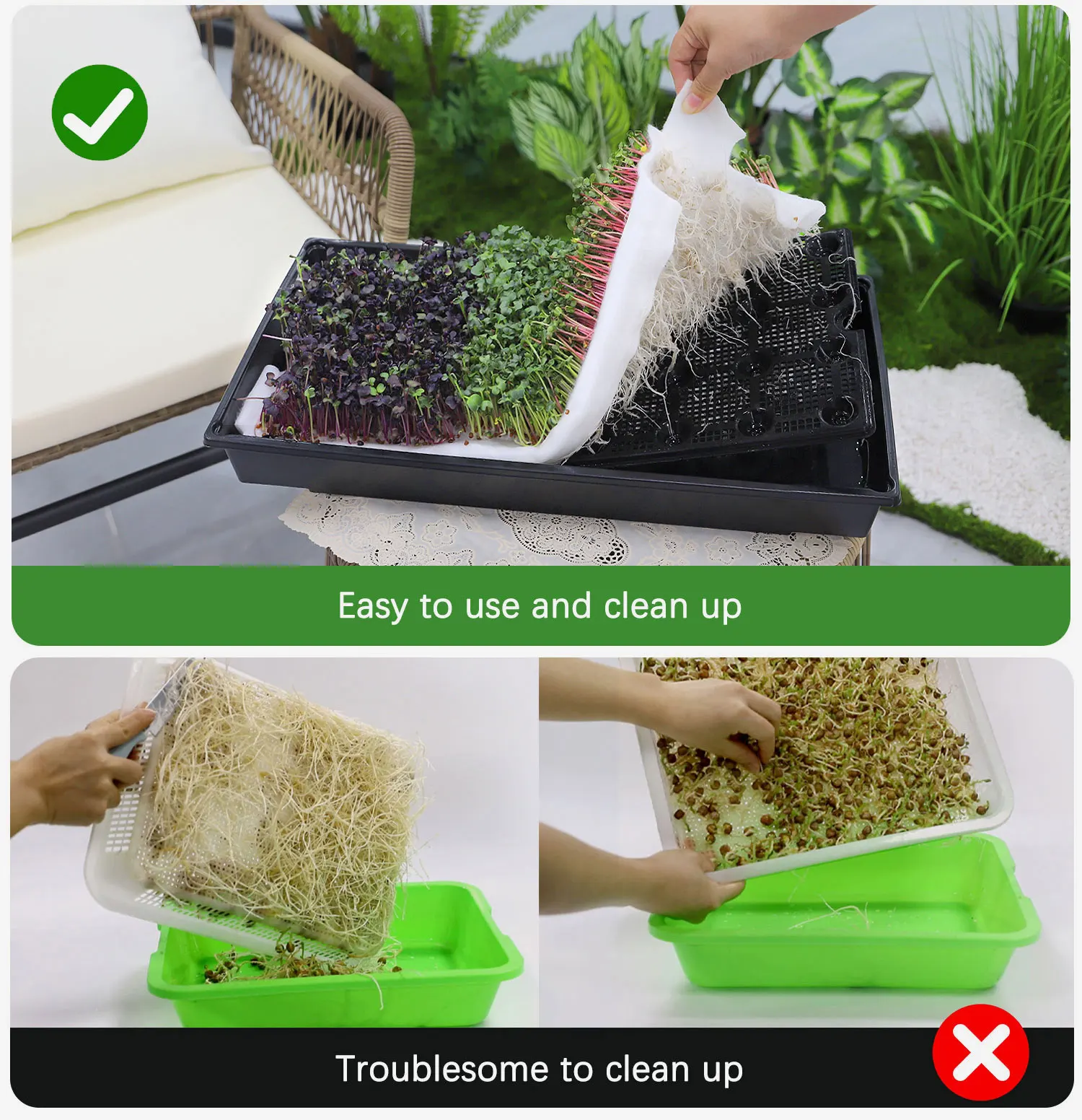 Microgreen Tray 1020 - Ideal for Indoor Nursery Growing