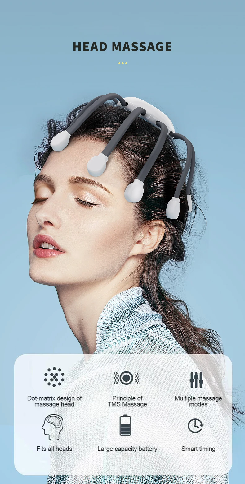 Electric Head Vibration Massager - Promotes Blood Circulation