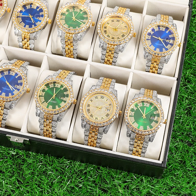 2021 Elite Quartz Watch - Iced Out Rhinestones & Stainless Steel