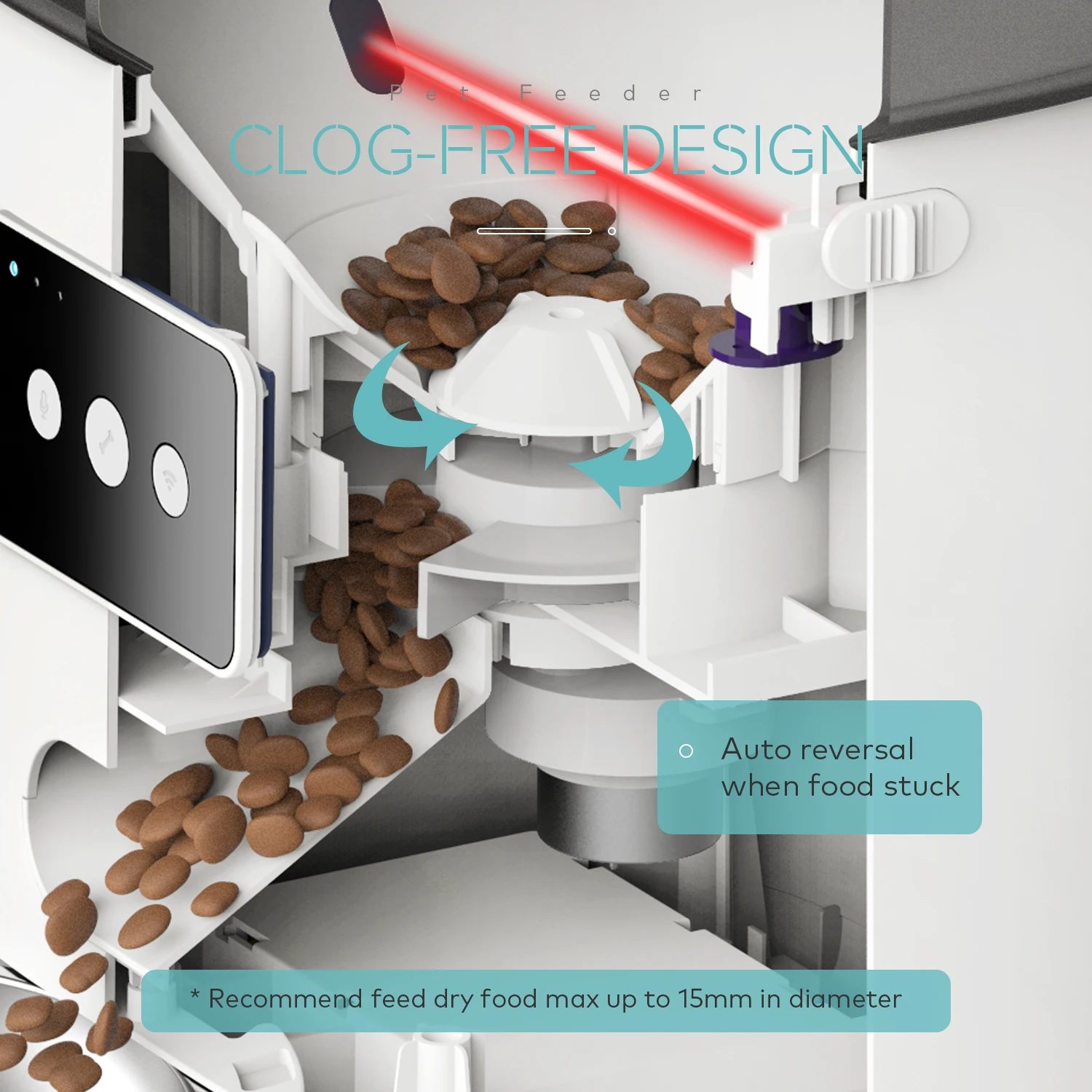 6l Stainless Steel Wifi Pet Feeder Cat Automatic Feeder Dog Remote ...