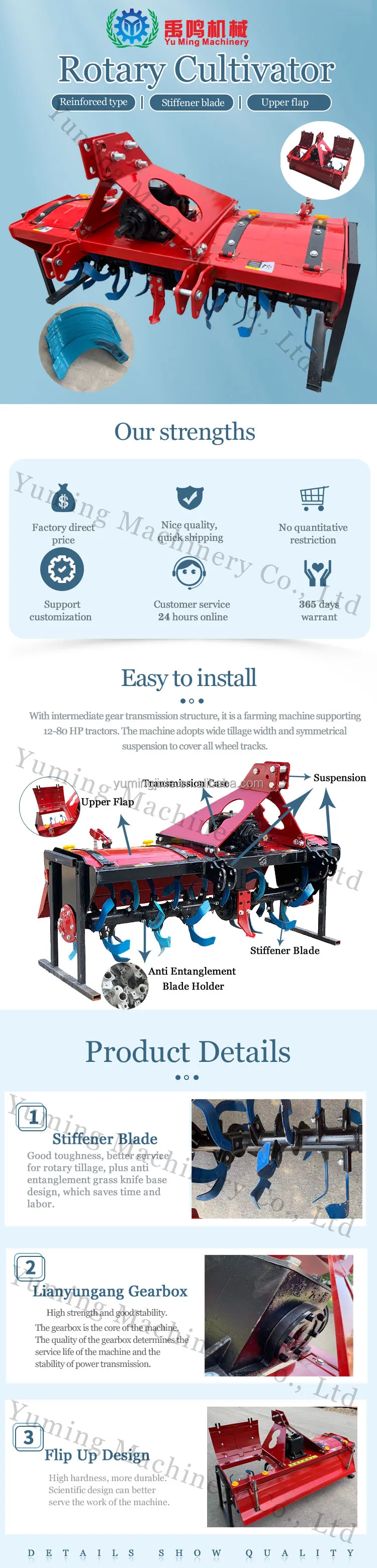 High-speed Rotary Tillers Rotary Drill Tiller Cultivator Blade for ...