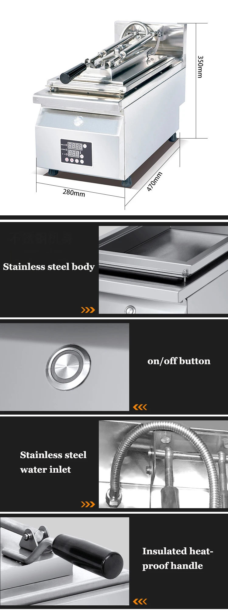 Commercial Electric Automatic Samosa Fryer Gyoza Frying Pan Fried ...