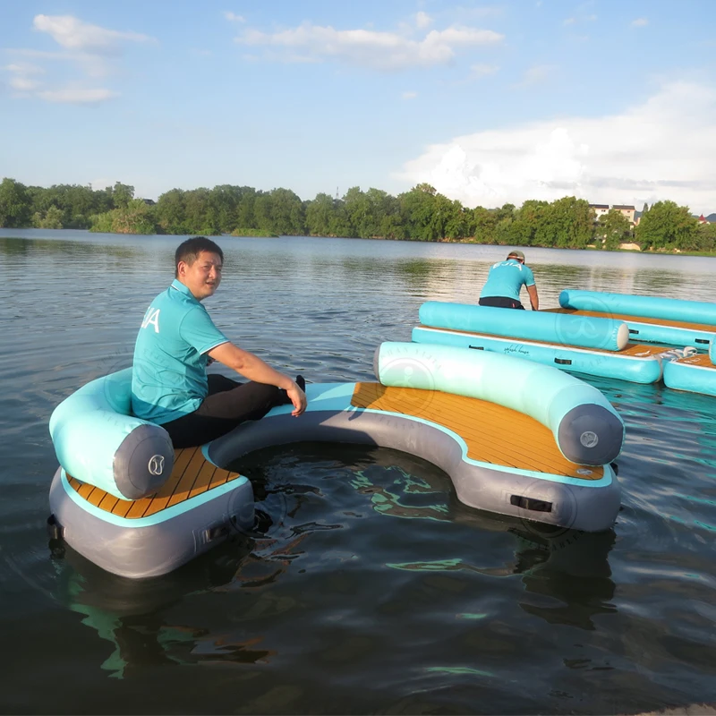 Inflatable Floating Dock Swim Platform Inflatable Water Floating Dock ...