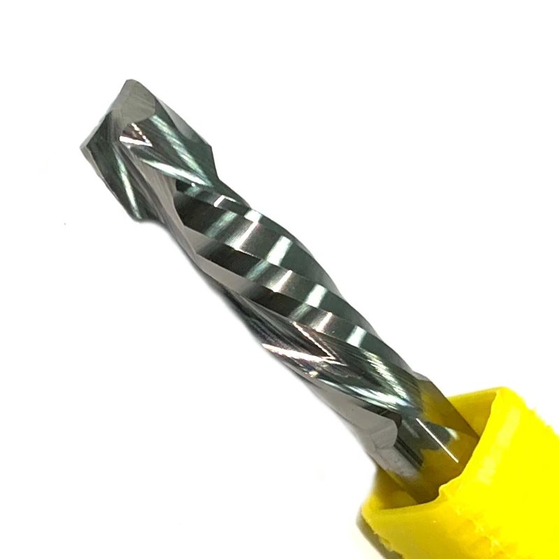 Two Flute Spiral Up And Down Compression End Mill Wood Bit 1/4 Carbide ...