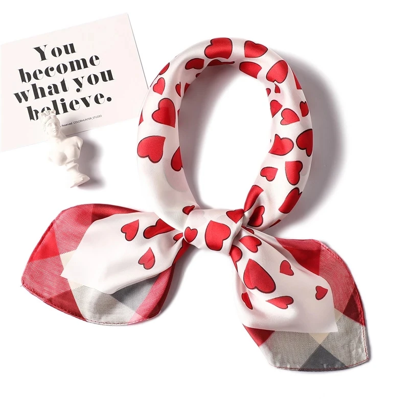 2020 Summer Silk Scarf Square Lady Hair Kerchief Shawls And Wraps Women ...