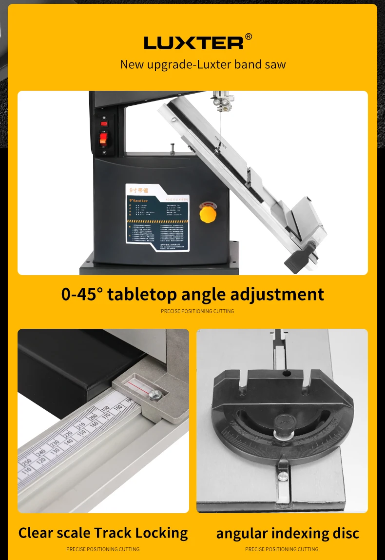 LUXTER Wood Band Saw - Precision Cutting for Woodworking