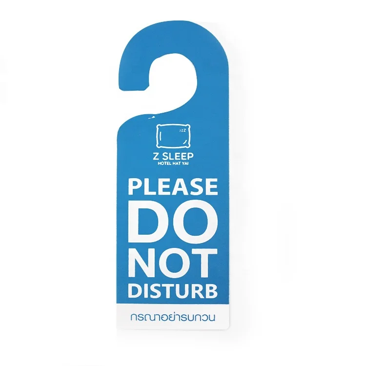 Hotel Room Amenities Set - Eco-Friendly Plastic Door Signs