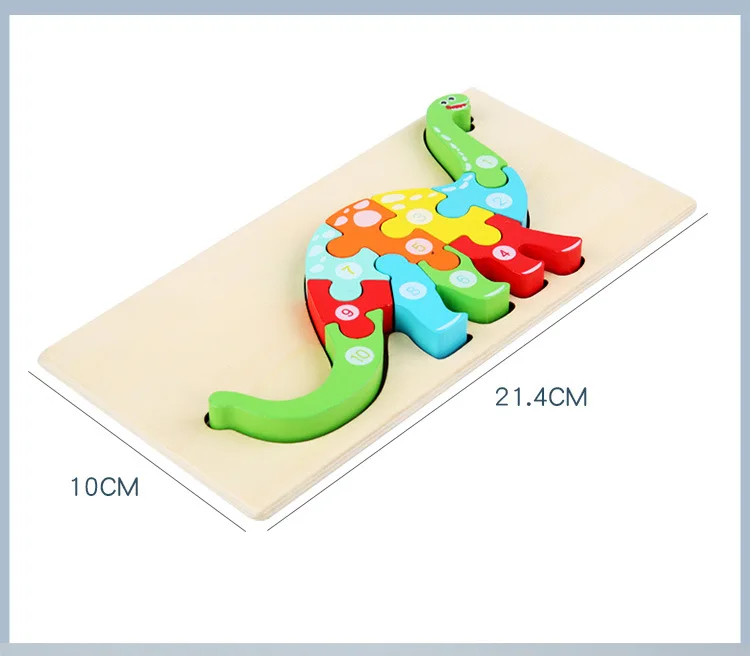 YARI Kids Educational Learning Montessori Wooden Alligator Bear 3D ...