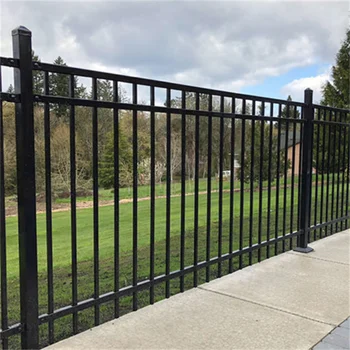Fancy Aluminum Fence Easily Assembled Custom 6 Ft 3 Rail Flat Top ...