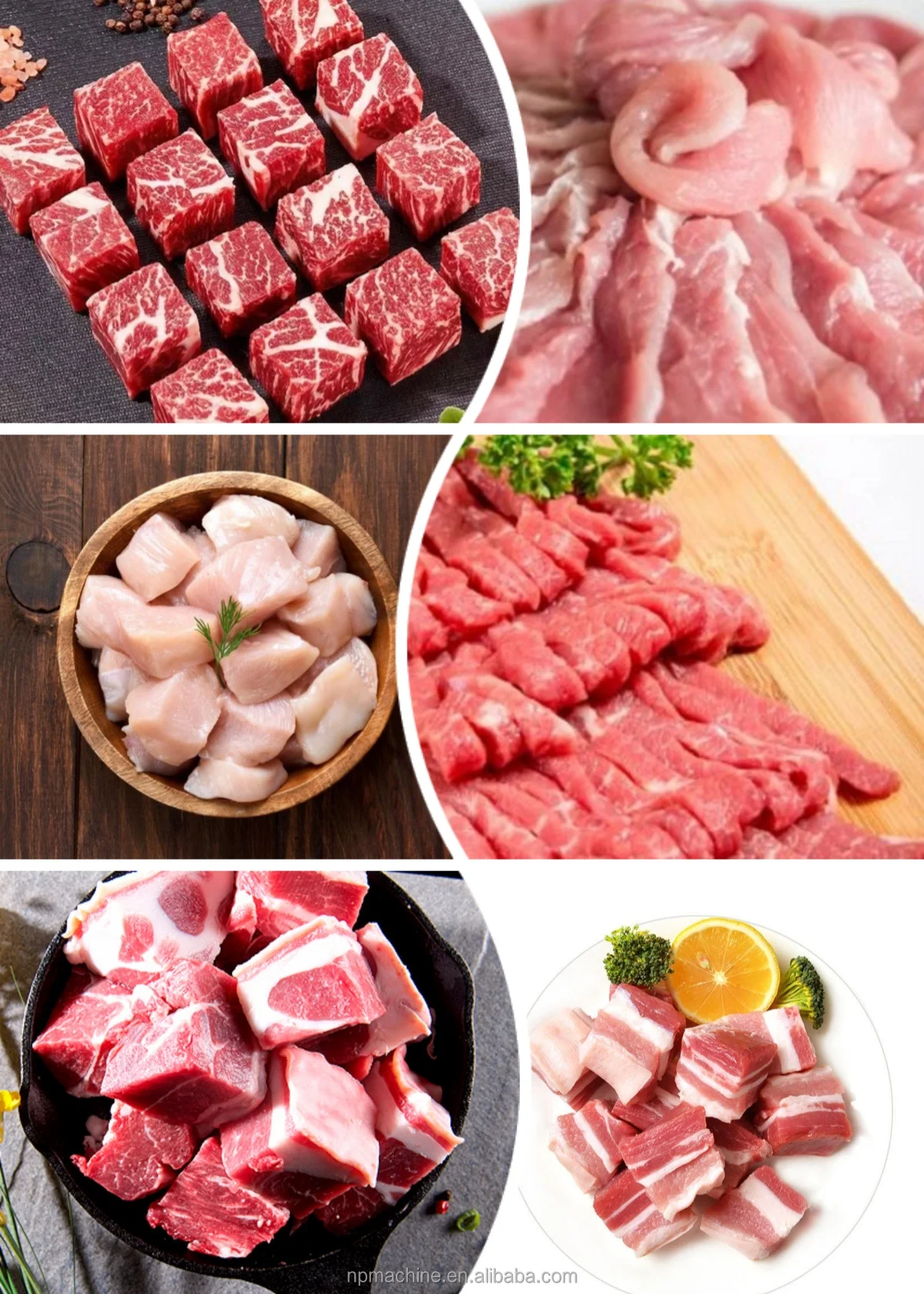 NP Brand fresh frozen meat cube cutter machine meat cube dicer meat ...