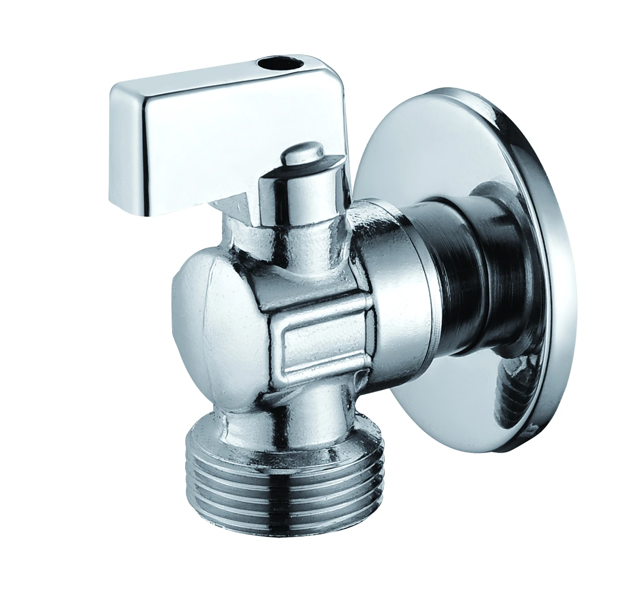 European Ball Type Angle Valve Single Lever Chrome Plated 1/2"3/8"BSP ...