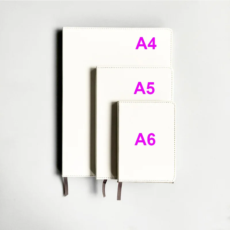 Wholesale custom a6 pu leather blank sublimation budget binder journal diary school notebook ...