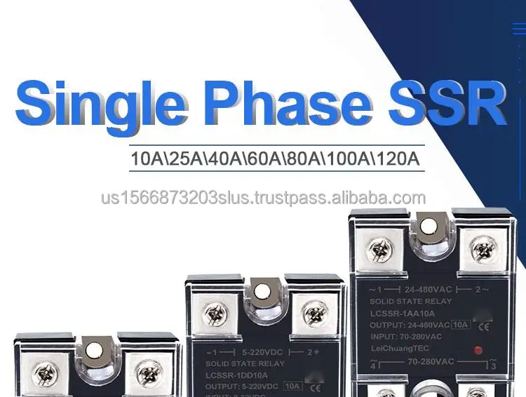 10a-120a Ssr Solid State Relay 3-32vdc To 24-480vac Dc Control Ac Ssr ...