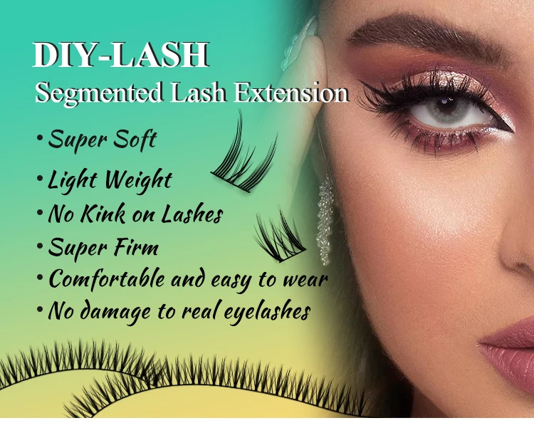 Abonnie 2024 New Design Segmented Eyelash Faux Mink Self Grafting ...