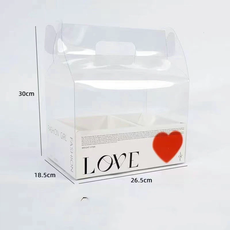 Exquisite Flower Cake Box - Folding Transparent Gift Box
