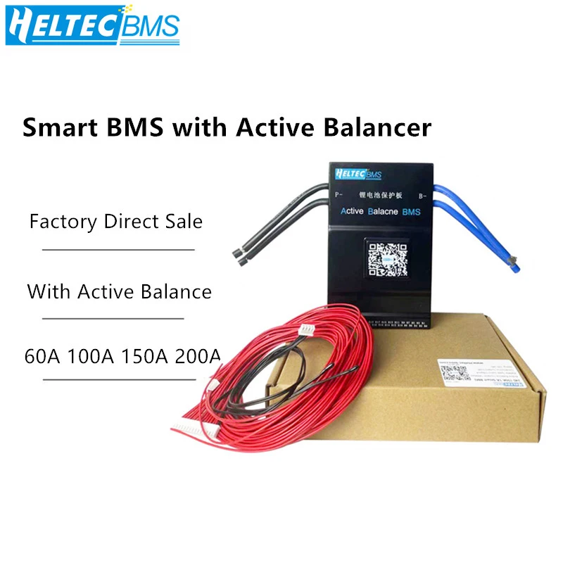 Heltec有源bms 8s-20s 40a 60a 80a 100a 150a 200a Bms，带余额0.4a 0.6a 1a 2a ...