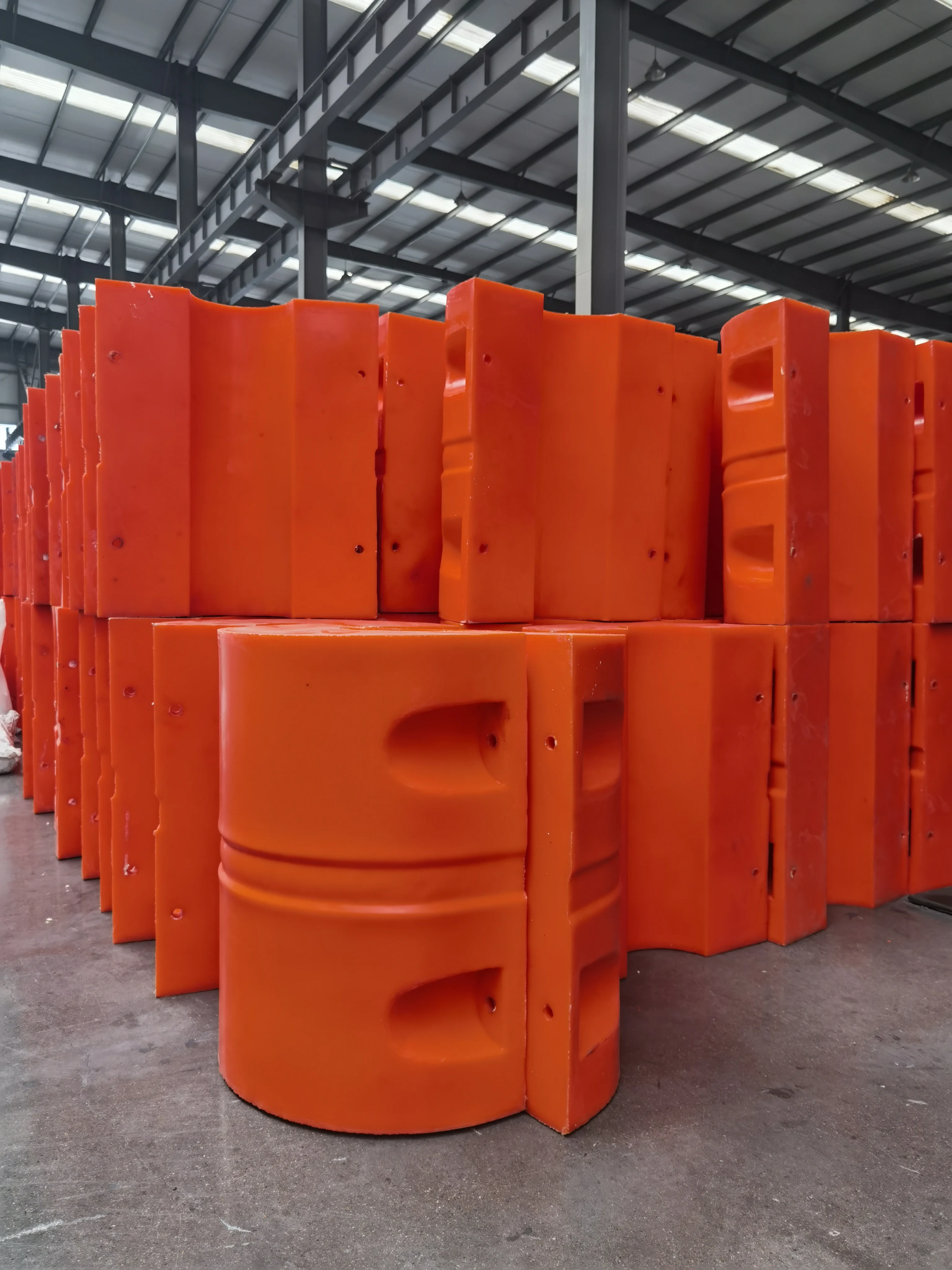 DN160 Orange Color Cylindre Type Foam Filled PE Float for HDPE Dredging ...