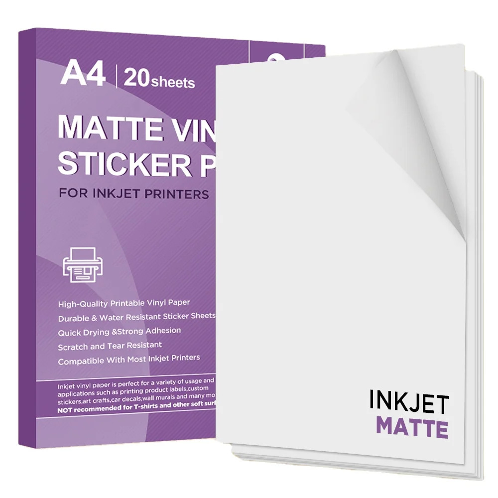 Premium Printable VInyl Sticker Paper Matte Coated Paper Wholesale ...
