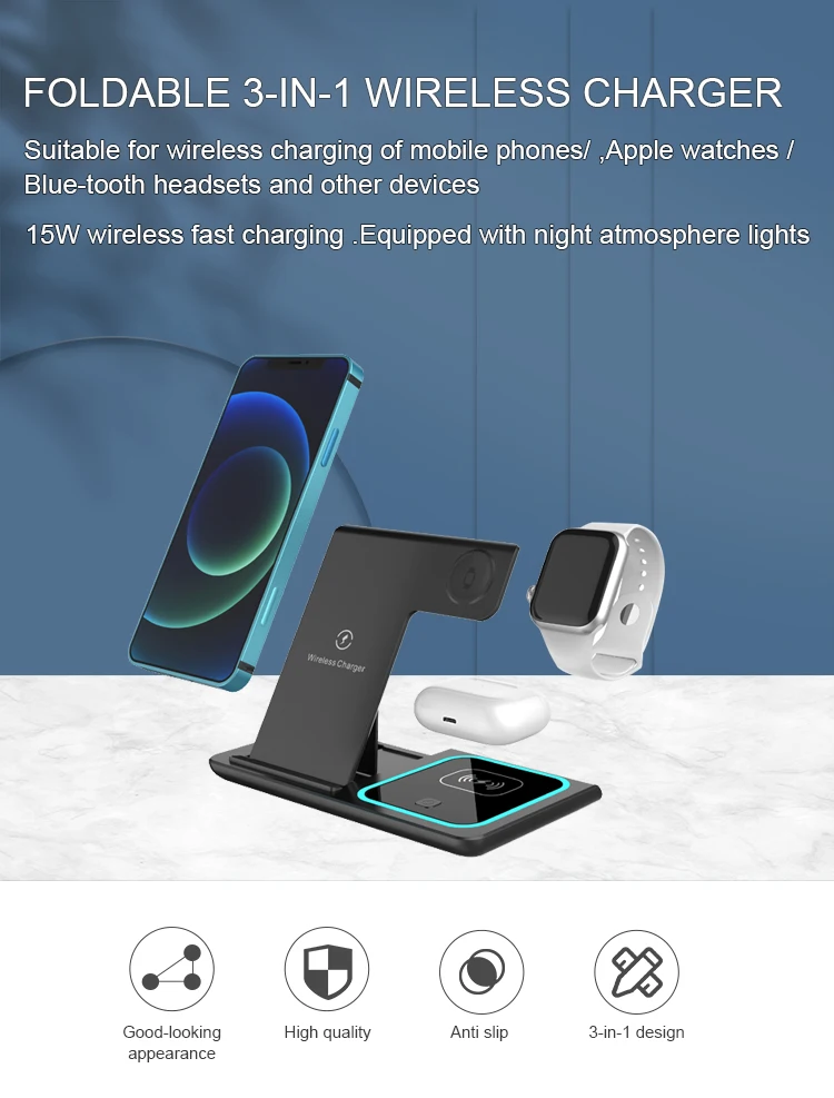 Multifunctional Portable Foldable Phone Charger Stand 3 In1 Mobile ...