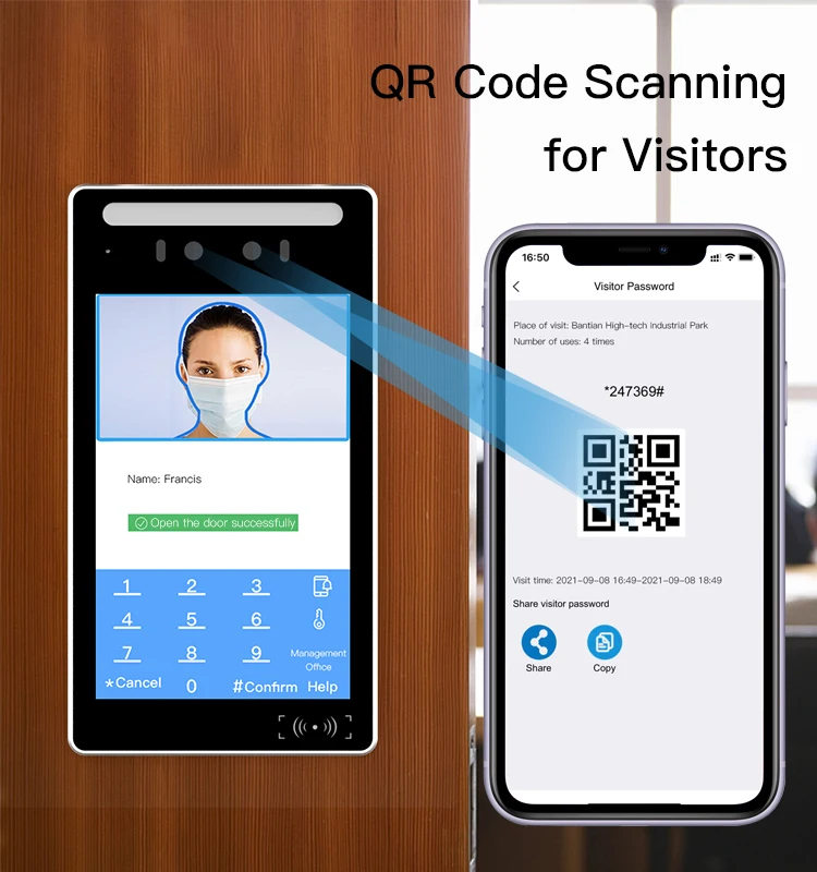 8 Inch Face Recognition Video Intercom Access Control Waterproof Multi ...