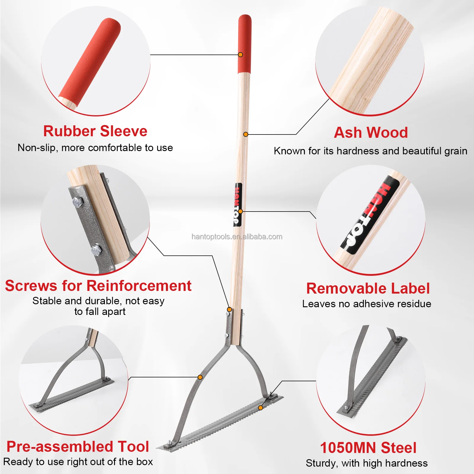 HANTOP Weed Grass Cutter Manual Weed Wacker Grass Whip Double Serrated ...