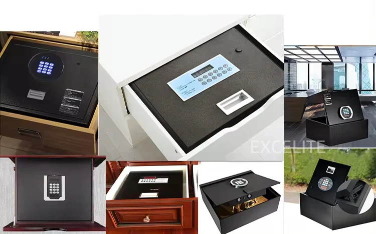 Top Open Laptop Key Security Door Lock Mini Gun Hotel Room Safe Box ...