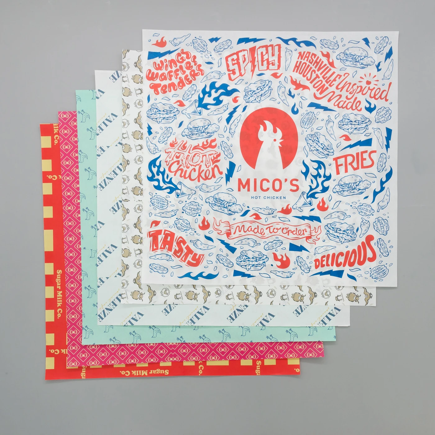 Custom Printed Kraft A4 Wrapping Deli Paper Shawarma Food Grade Wax ...