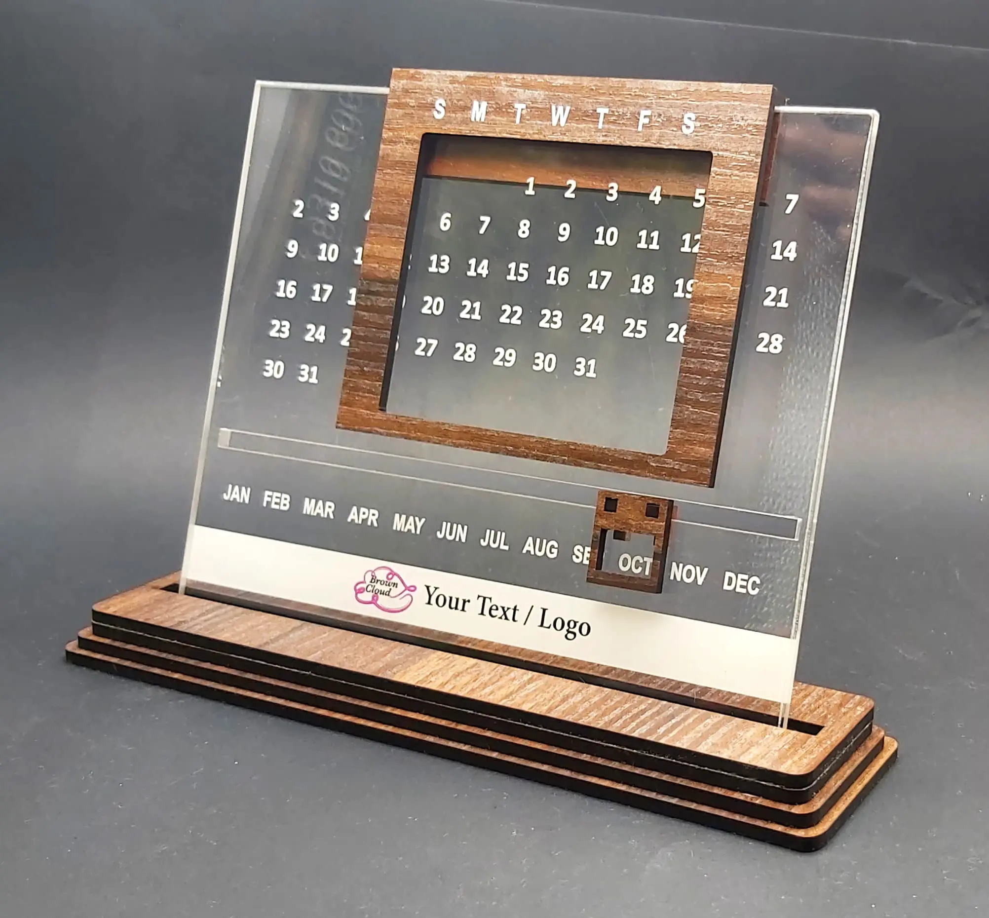 Ins Table Calendar Aesthetic Planner Gradients Mini Plastic Board ...