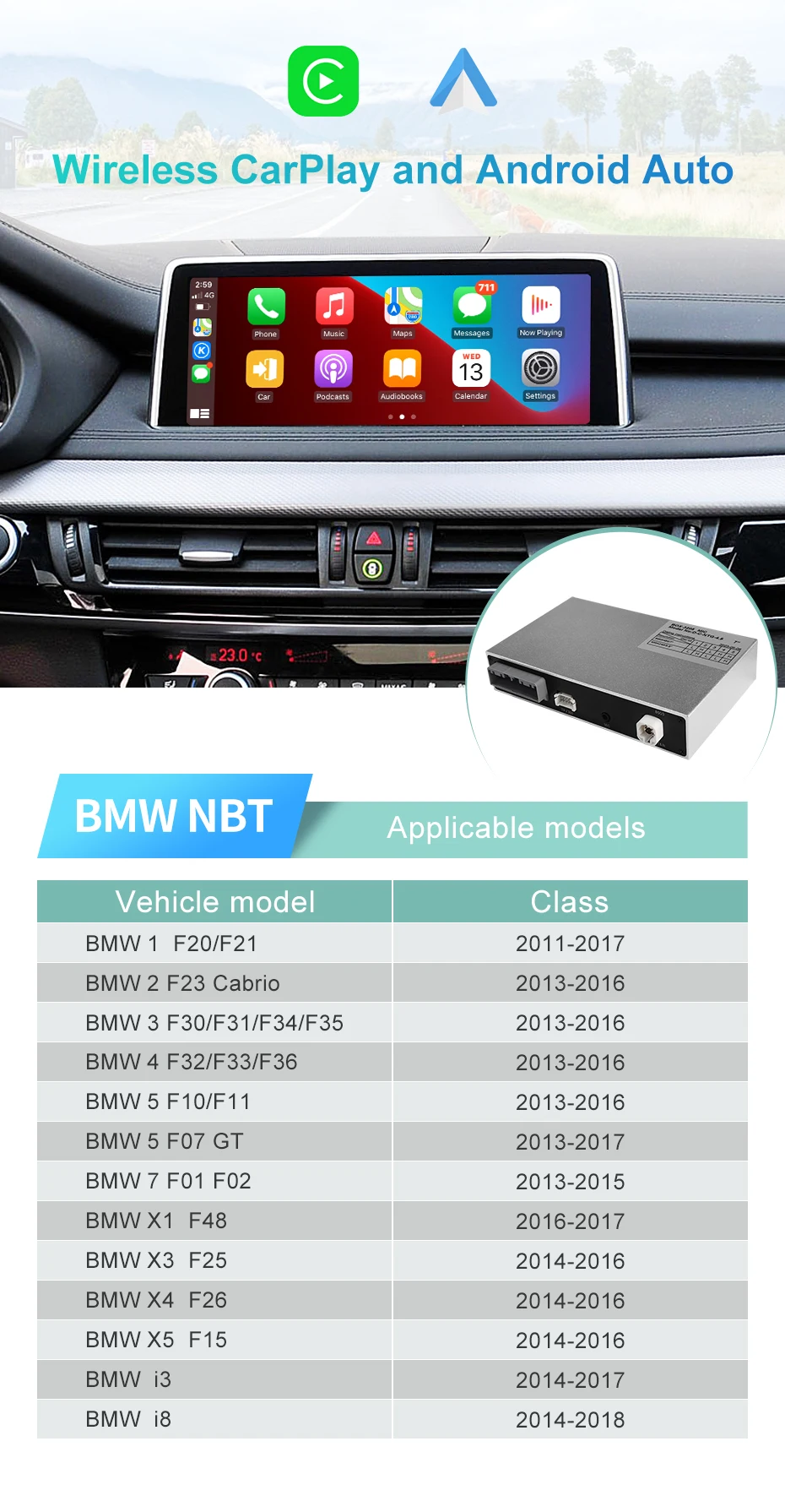 Wireless Apple Carplay Module Android Auto Car Audio Player Decoding ...