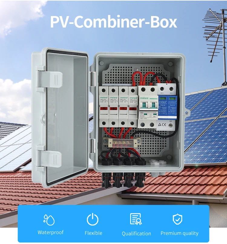 Ip66 Waterproof Dc Solar Combiner Box For Pv Solar Panel On/off Grid ...