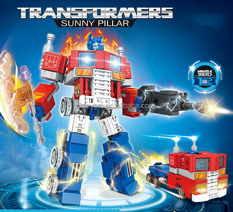 Plastic Bee Action Figure Robot Model Kit Transform Brick Toys Engineering Transformation Car ...