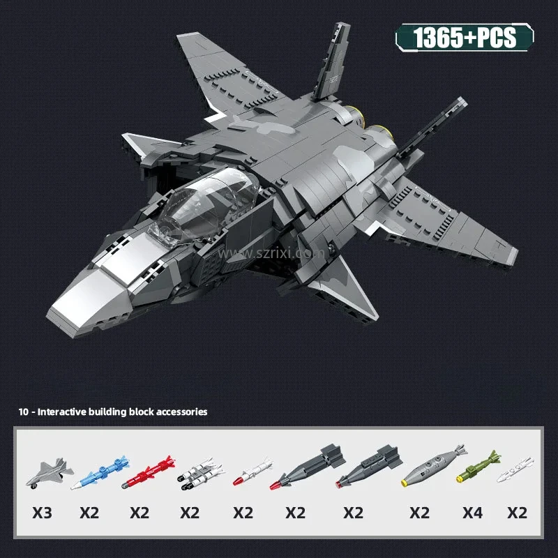 Jie Star 61057 - Military Army Fighter Jet Model DIY Set