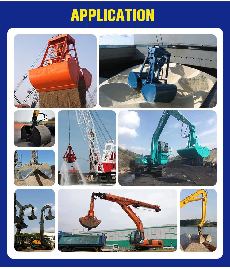 Customizable Clamshell Attachment Excavator Rotating Hydraulic Clam ...