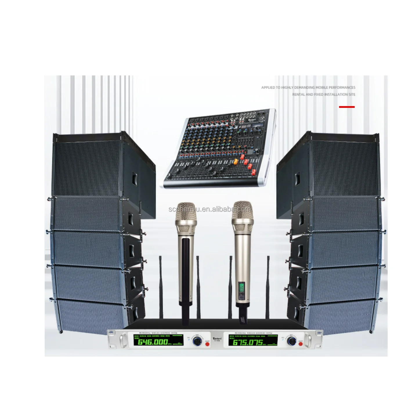 Professional Audio Video Lighting Sound Equipment Speakers Dual 10-inch ...