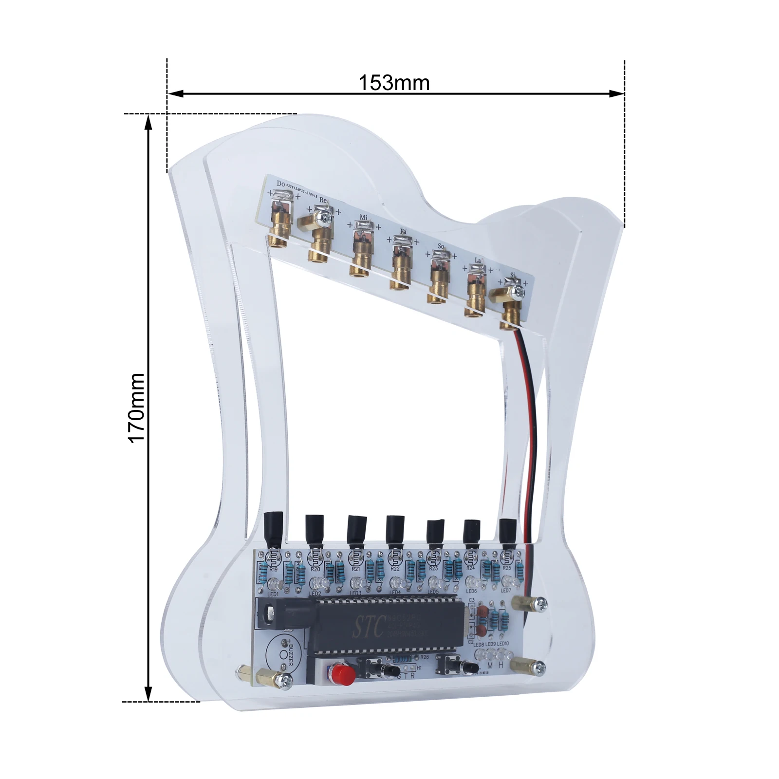 Diy Electronic Laser Piano Kit Hu-013 7 Music Scales Player Soldering ...