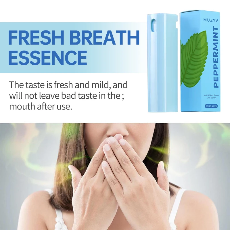 Fresh Breath Spray Fruit-Flavored Oral Spray Freshener Compact Portable ...