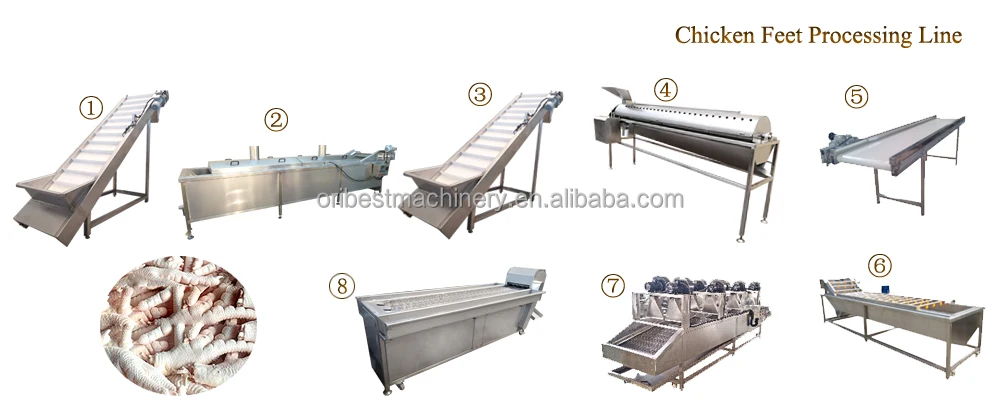 Industrial Chicken Feet Processing Equipment/ Chicken Feet Machine ...