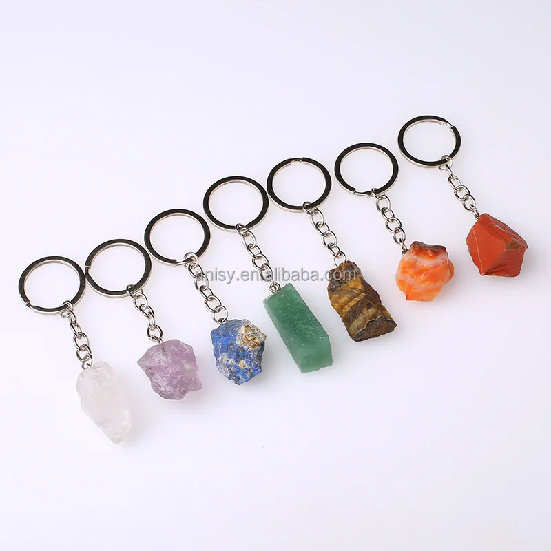 Natural Crystal Agate Tourmaline Original Stone Keychain - Buy Stone ...