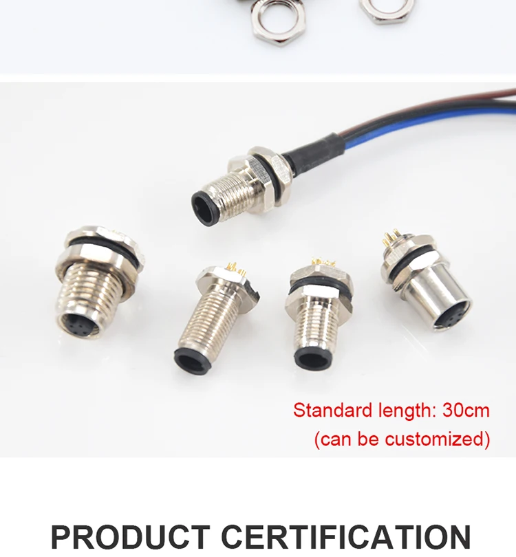 New Products Male Female Waterproof M5 3 4 Pin Rear Panel Mount Socket ...