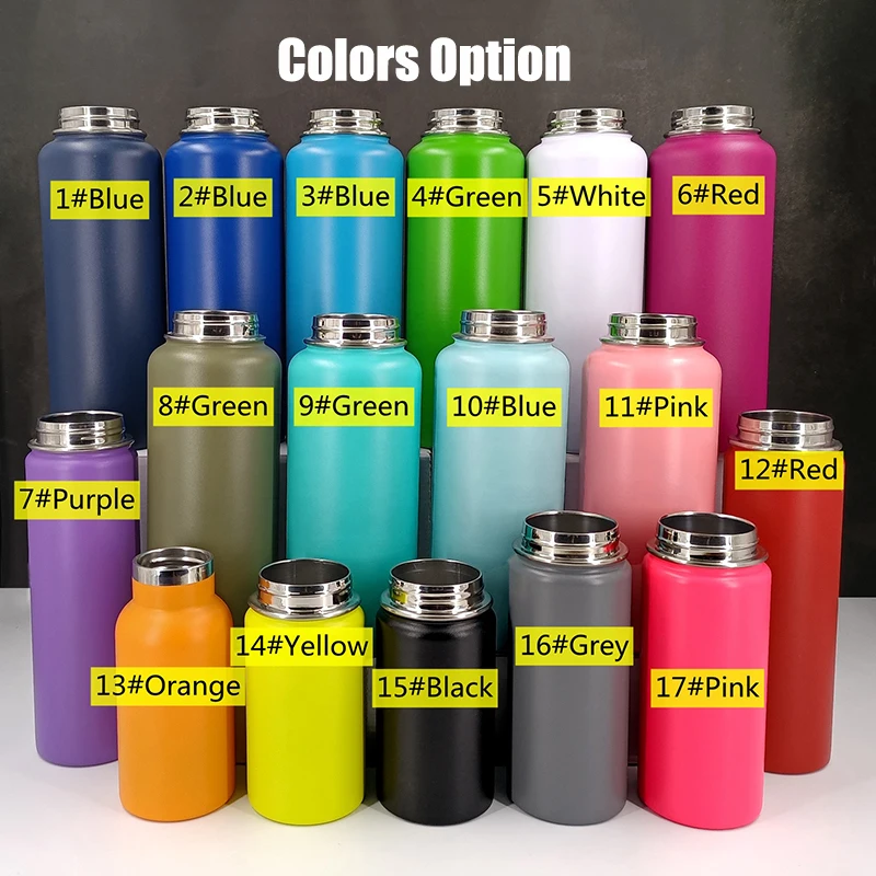 Sports Thermos Flask Vacuum Insulated Stainless Steel Water Bottle ...