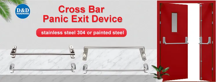 3 Point Lock Panic Exit Device Steel Hardware Vertical Cross Bar for ...