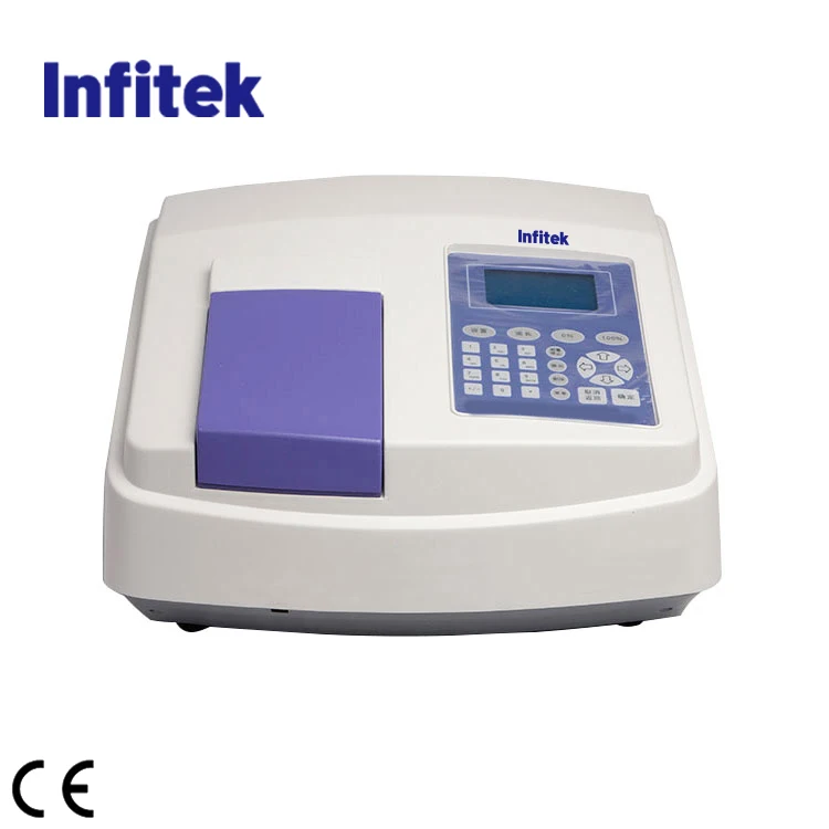 Infitek UV Visible Spectrophotometer Laboratory Spectrometer Device Single Beam UV Vis ...