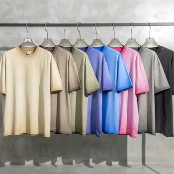 High Quality Custom Oversized Blank Men 100% Cotton Distressed Print ...