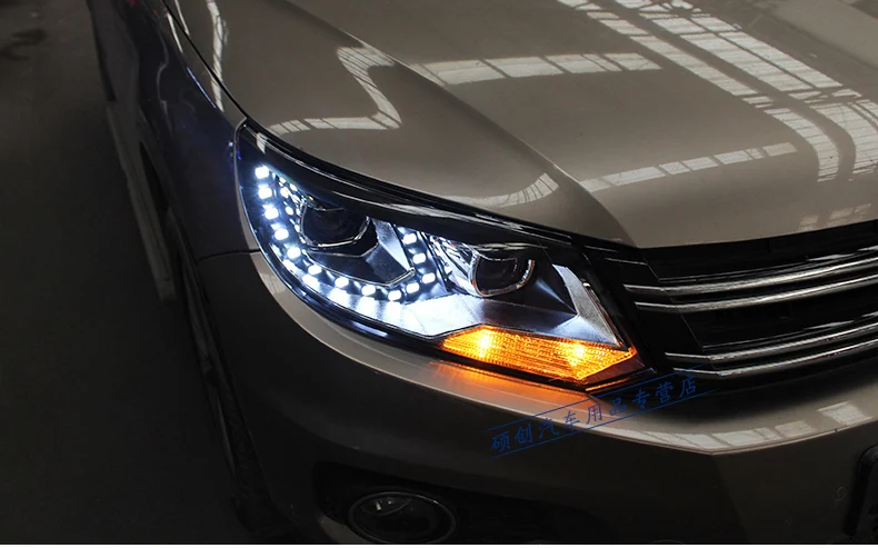 Headlights For Vw Tiguan 2013-2016 Fog Lights Daytime Running Lights ...