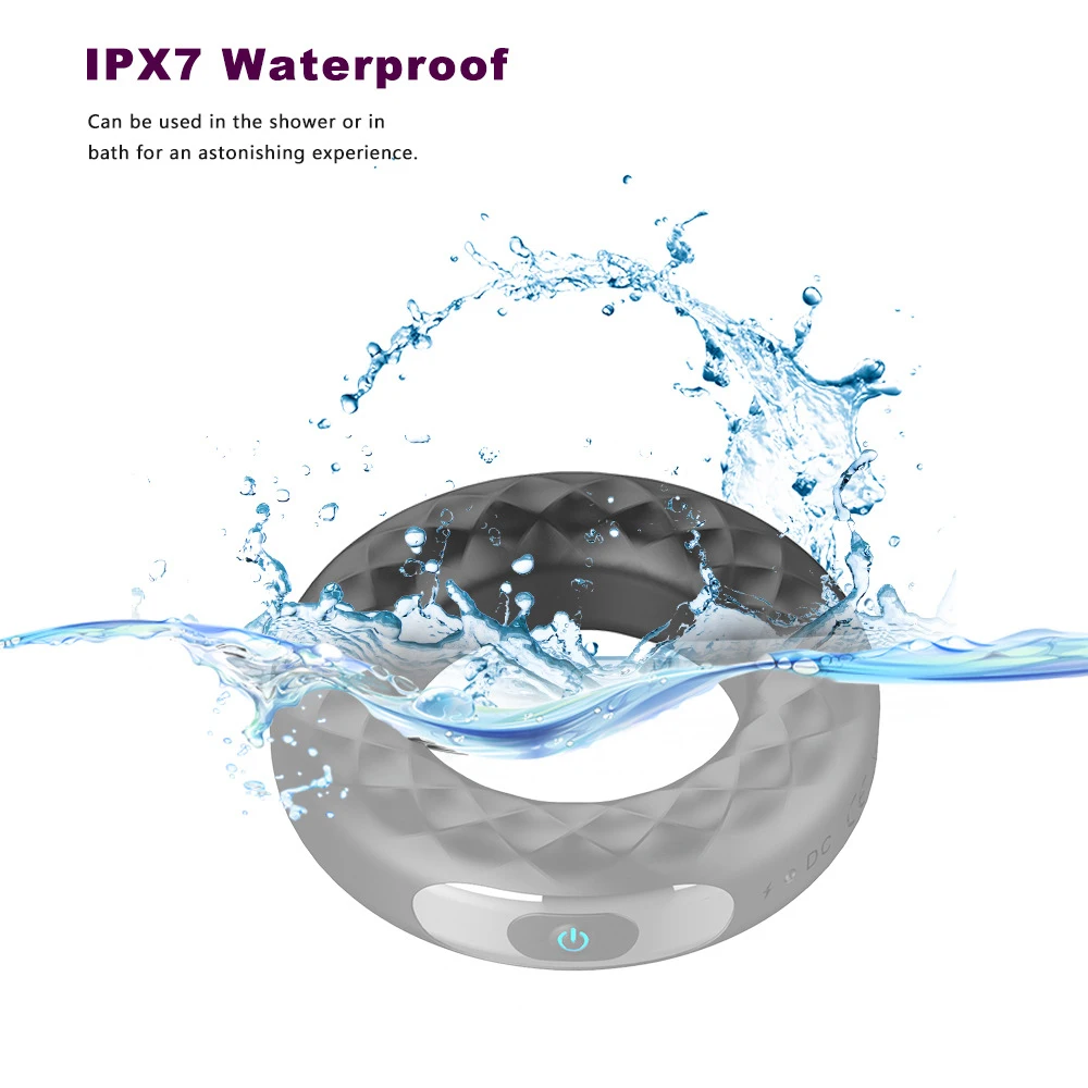 Silicone Adult Sex Toy Vibrator Wearable Penis Vibrating Doughnut Cock ...