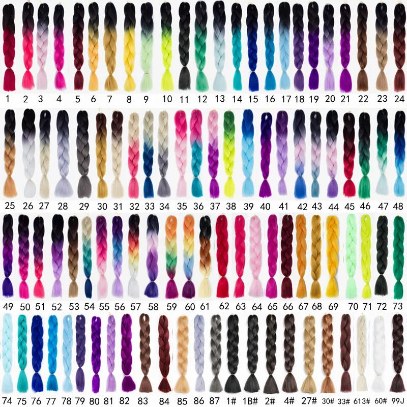 Free Sample Hot 108 Colors Extensions For African Expression Ombre Pre ...