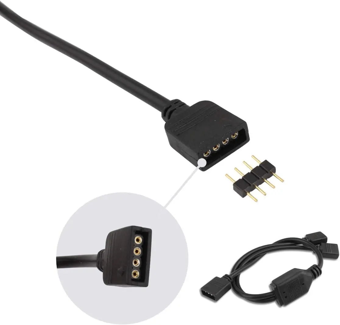 4 Pin Rgb Splitter Extension 1 To 2 Led Strip Connector Splitter Cable ...