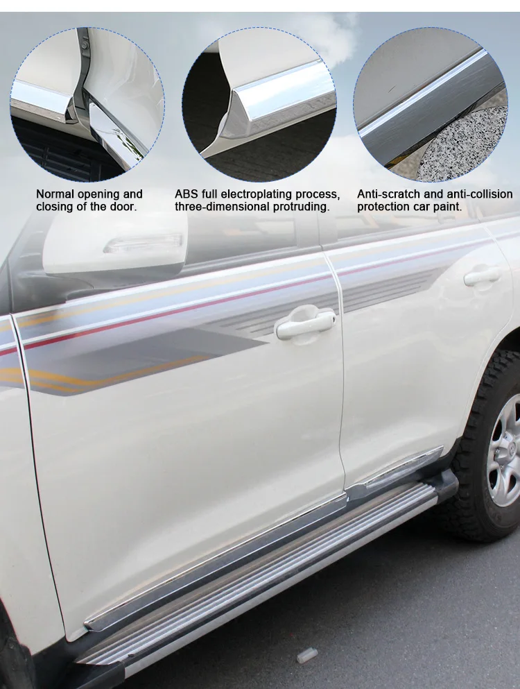 ABS Body Kit Door Car Side Molding Matte Black for Land Cruiser
